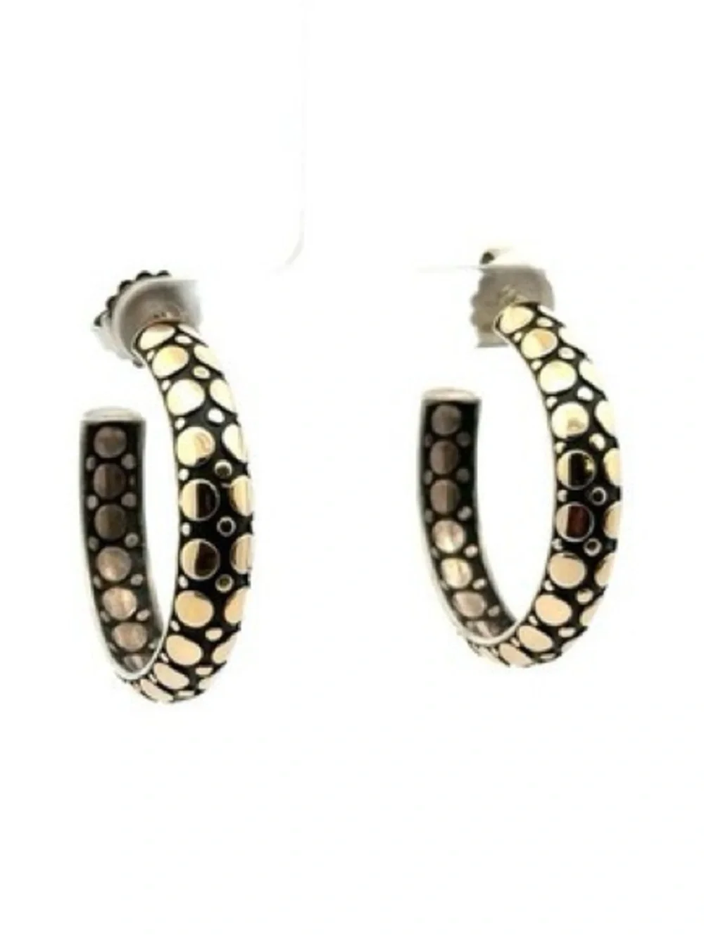 John Hardy | Jewelry | John Hardy Gold Dot Stainless Hoop Earrings ...